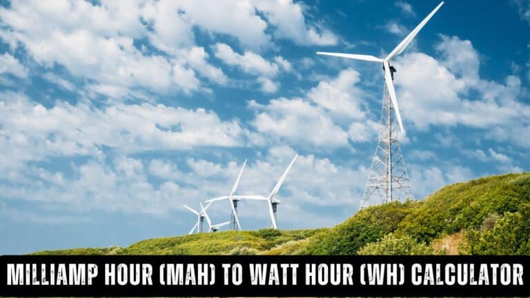 milliamp hour to Watt hour (mAh to Wh) Calculator