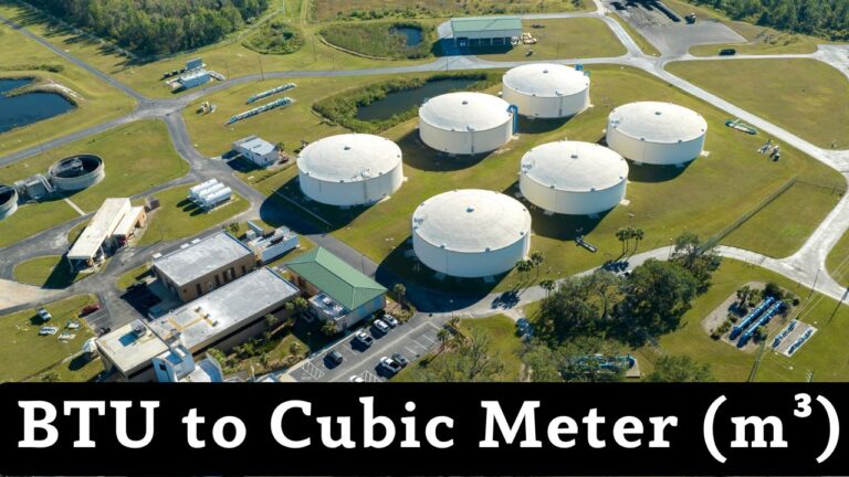 BTU to Cubic Meter (m³) Conversion