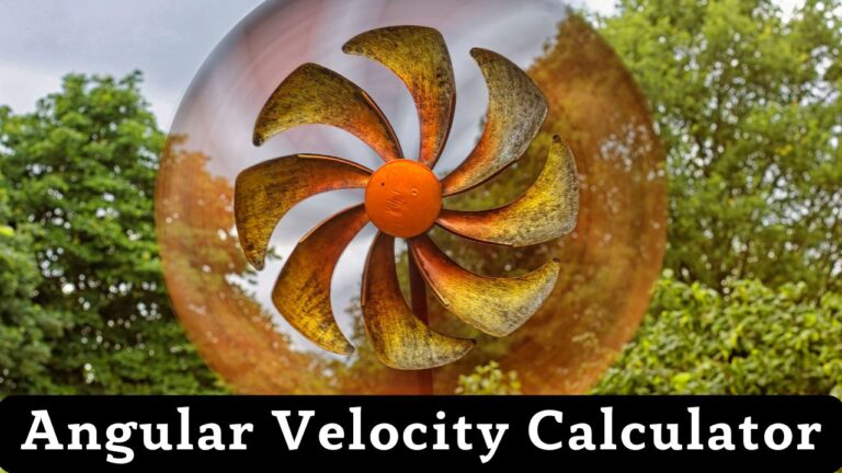 Angular Velocity Calculator