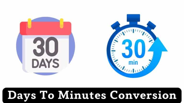 Days To Minutes Conversion