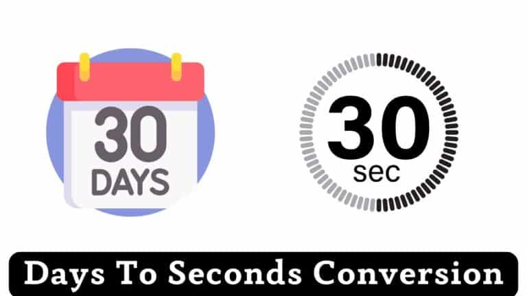 Days To Seconds Conversion