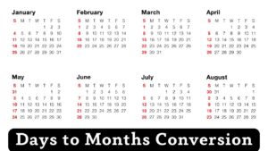 Days to Months Conversion