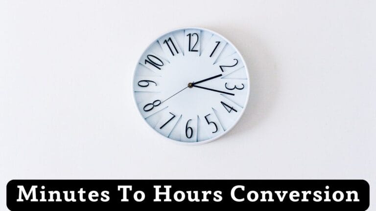 Minutes To Hours Conversion
