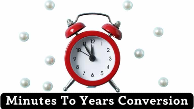 Minutes To Years Conversion