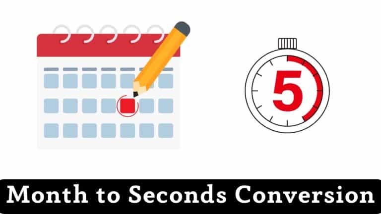 Month to Seconds Conversion