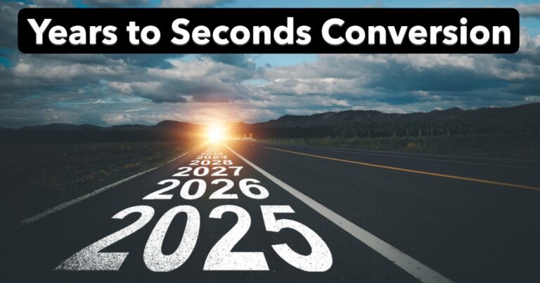 Years to Seconds Conversion